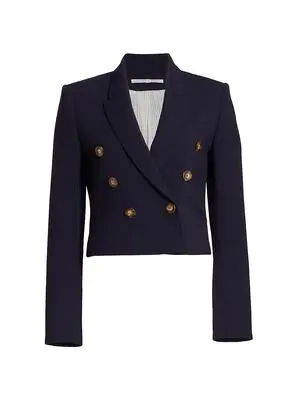 Veronica Beard Veronica Beard Nevis Cropped Dickey Jacket - Navy