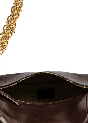 Chloé Glossed Leather Camera Bag - Dark Brown