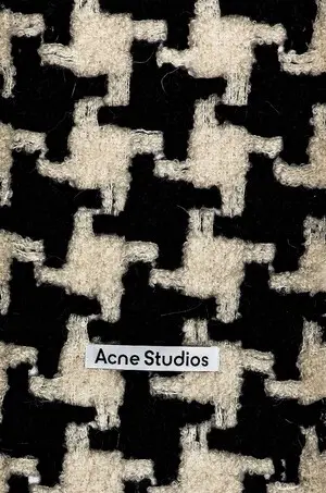 Acne Studios Vadik Scarf In Black,white - White & Black
