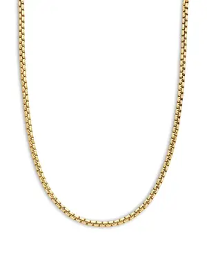 David Yurman 18k Yellow Medium Box Chain Necklace - Gold