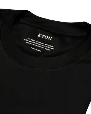 Eton Slim Fit Jersey Tee - Black