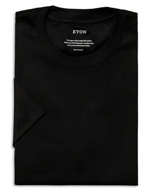 Eton Slim Fit Jersey Tee - Black