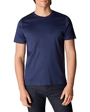 Eton Slim Fit Jersey Tee Blue