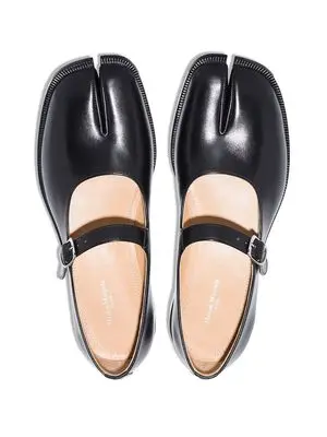 MAISON MARGIELA Tabi Leather Mary Jane Pumps - Black
