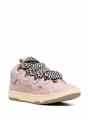LANVIN Curb Lace-up Sneakers - Pink