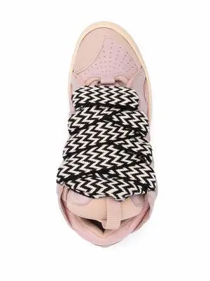 LANVIN Curb Lace-up Sneakers - Pink