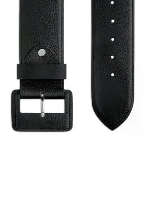 Maison Vaincourt Pebbled-texture Leather Buckle Belt