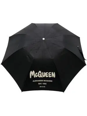 Alexander McQueen Graffiti Umbrella - Black