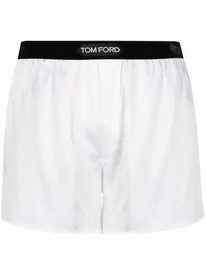 TOM FORD Logo Waistband Boxer Shorts - White
