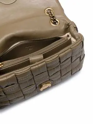 Pinko Mini Love Puff Weave Shoulder Bag