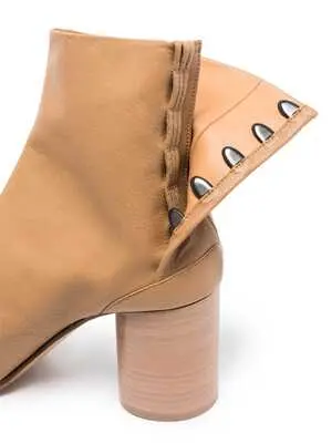 MAISON MARGIELA Tabi Leather Ankle Boots - Brown