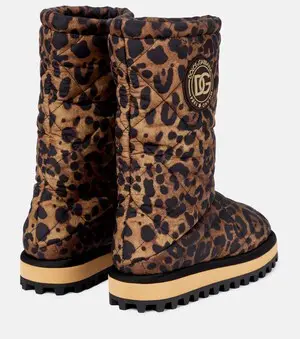Dolce & Gabbana Quilted Leopard-print Boots