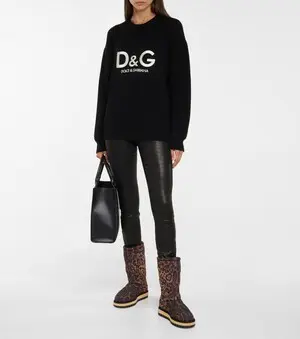 Dolce & Gabbana Quilted Leopard-print Boots