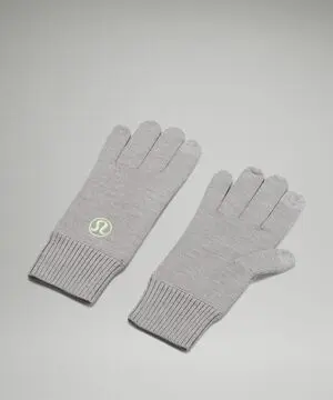 Lululemon Lululemon Wunder Train Gloves Heathered Gull Grey/faded Zap