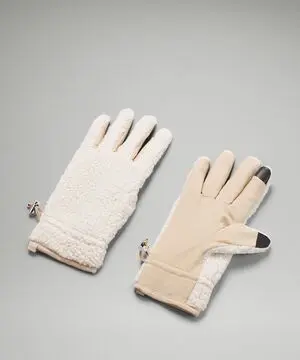 Lululemon Lululemon Wunder Train Gloves Natural Ivory/trench