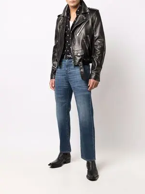 Amiri Leather Biker Jacket