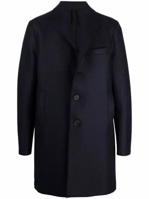 Harris Wharf London Single-breasted Wool Coat - Blue