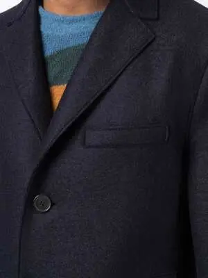 Harris Wharf London Single-breasted Wool Coat - Blue