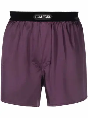 TOM FORD Logo Waistband Boxer Shorts - Purple