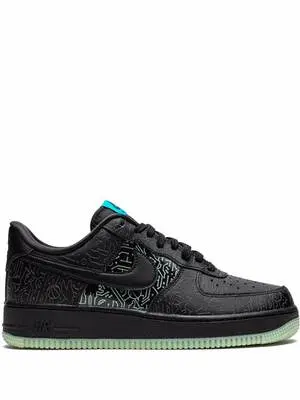 Nike Air Force 1 Low Computer Chip Sneakers - Black