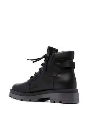 GIUSEPPE ZANOTTI Logo-patch Lace-up Boots