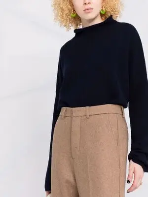 LISA YANG Cashmere Mock Neck Jumper - Blue