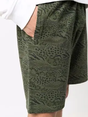 Kenzo Animal Print Shorts - Green