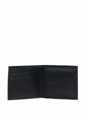 Emporio Armani Bi-fold Leather Wallet - Black
