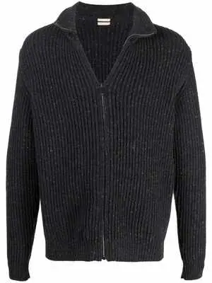 Massimo Alba Ribbed-knit Zipped Jumper - Blue