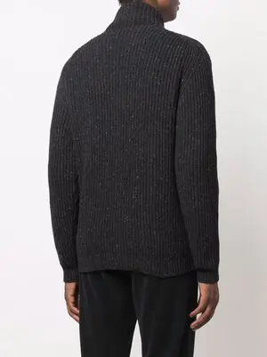 Massimo Alba Ribbed-knit Zipped Jumper