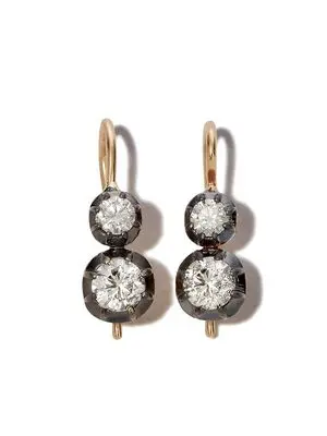 Jacquie Aiche 14kt Yellow Sophia Diamond Drop Earrings - Gold