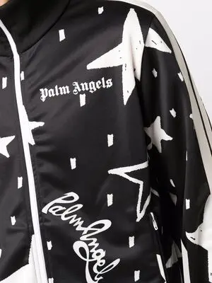 Palm Angels Night Sky Logo Track Jacket - Black
