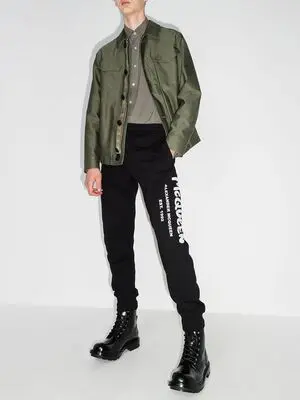 Alexander McQueen Logo Graffiti Print Track Pants - Black