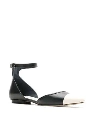 STUDIO CHOFAKIAN Cisne Flat Leather Sandals