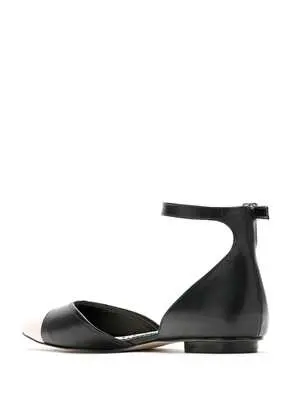 STUDIO CHOFAKIAN Cisne Flat Leather Sandals