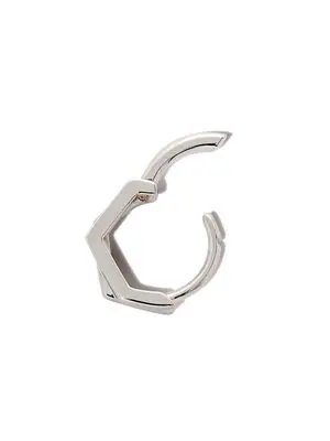 REPOSSI 18kt White Gold Antifer Two-row Single Hoop Earring