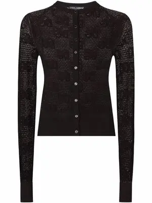 Dolce & Gabbana Logo Jacquard Cardigan