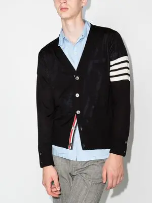 Thom Browne Classic V-neck Cardigan With Signature Striping