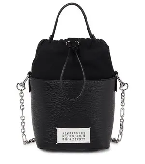 MAISON MARGIELA 5ac Leather Bucket Bag - Black