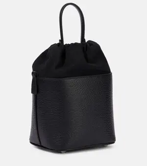 MAISON MARGIELA 5ac Leather Bucket Bag - Black
