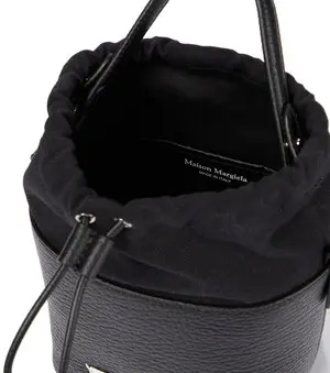 MAISON MARGIELA 5ac Leather Bucket Bag - Black