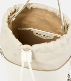 MAISON MARGIELA 5ac Leather Bucket Bag - White