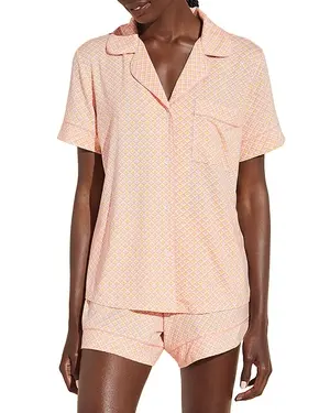 Eberjey Gisele Relaxed Shorts Set Geo Print