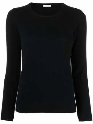 Malo Cashmere Long-sleeved Jumper - Black