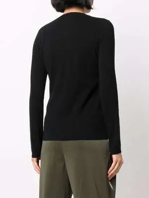 Malo Cashmere Long-sleeved Jumper - Black