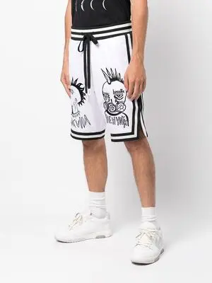 HACULLA. Face Off Print Basketball Shorts - White