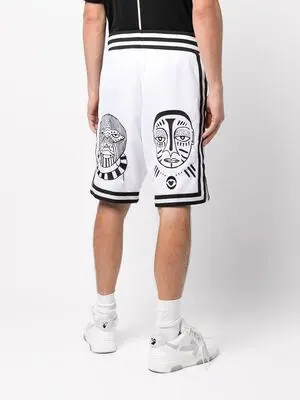 HACULLA. Face Off Print Basketball Shorts - White