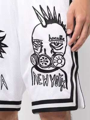 HACULLA. Face Off Print Basketball Shorts - White