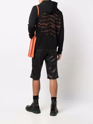 COUNTY OF MILAN Cotton Cross Motif Hoodie