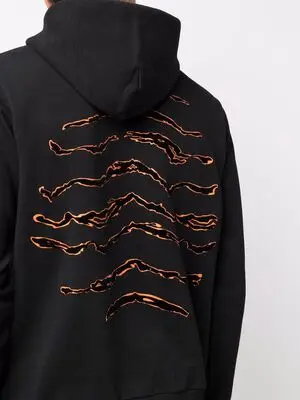 COUNTY OF MILAN Cotton Cross Motif Hoodie